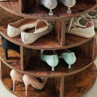 China Stylish 4-Tier Rotating Shoe Rack for All-Season Shoes in Entryway Living Room Hallway for sale