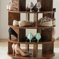 China Stylish 4-Tier Rotating Shoe Rack for All-Season Shoes in Entryway Living Room Hallway for sale