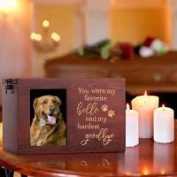 China Pet Ashes Wooden Funeral Cremation Urns with Photo Frame Keepsake Memory Box Advantage for sale