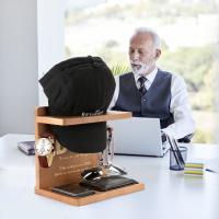China Wooden Plain Color Hat Display Stand for Home Office Organizer and Dad Birthday Gifts for sale