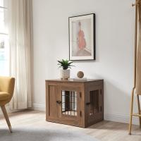 China Wooden Furniture Style Dog Cage Modern Decorative Custom Pet House Side Table Nightstand for sale