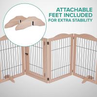 China Sustainable Wooden Dog Gate with Walk Through Door High Quantity and Foldable Design for sale