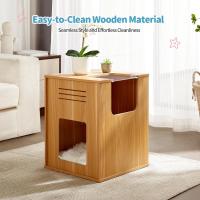 China Pet Furniture Item Type Large Cat House with Scratch Pad and Adjustable Baffle for sale