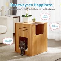 China Pet Furniture Item Type Large Cat House with Scratch Pad and Adjustable Baffle for sale