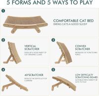 China Indoor Cats' Favorite 5-in-1 Cat Scratchers with Solid Wood Frame and Customized Logo for sale