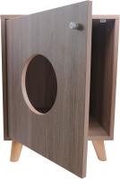 China Concealed Cat Litter Box Nightstand Furniture with Custom Button Closure Wood Table for sale