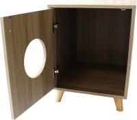 China Concealed Cat Litter Box Nightstand Furniture with Custom Button Closure Wood Table for sale