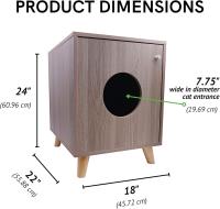 China Concealed Cat Litter Box Nightstand Furniture with Custom Button Closure Wood Table for sale