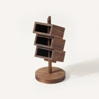 China Octagonal Desk Organizer NBeech Wood Black Walnut for and Versatile Desk Organization for sale