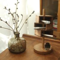 China Octagonal Desk Organizer NBeech Wood Black Walnut for and Versatile Desk Organization for sale