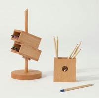 China Octagonal Desk Organizer NBeech Wood Black Walnut for and Versatile Desk Organization for sale