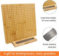 China Handcrafted Knitting Blocking Mat Bamboo Board with Pegs Mini Wooden Box Pill Storage for sale