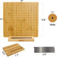 China Handcrafted Knitting Blocking Mat Bamboo Board with Pegs Mini Wooden Box Pill Storage for sale