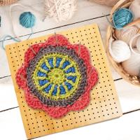 China Handcrafted Knitting Blocking Mat Bamboo Board with Pegs Mini Wooden Box Pill Storage for sale