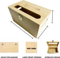 China Classification Non-folding Rack Bamboo Bag Dispenser for Trash Bags Wall Mounted for sale