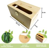 China Classification Non-folding Rack Bamboo Bag Dispenser for Trash Bags Wall Mounted for sale