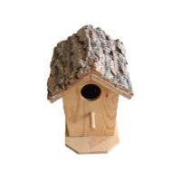 China Outdoor Garden Decor Wooden Bird House with Birds in Mind and Breathable Materials for sale