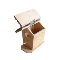 China Outdoor Garden Decor Wooden Bird House with Birds in Mind and Breathable Materials for sale