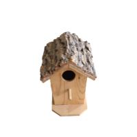 China Outdoor Garden Decor Wooden Bird House with Birds in Mind and Breathable Materials for sale