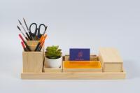 China Custom Wood Desktop Accessories Set Perfect Gift for Men's Office Organization for sale