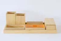China Custom Wood Desktop Accessories Set Perfect Gift for Men's Office Organization for sale