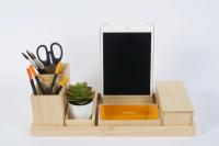 China Custom Wood Desktop Accessories Set Perfect Gift for Men's Office Organization for sale