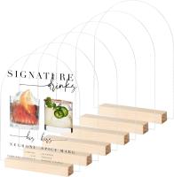 China As Your Request Acrylic Drink Bar List Wedding Sign with Wood Stand Personalized for sale