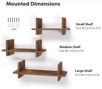 China Efficiently Utilize Space with 202408 Set 3 Wooden Floating Shelf Wall Mounted Shelves for sale