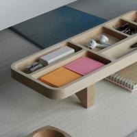 China Office Desk Organizer with Pencil Case and Customized Logo Wood Caddy Phone Stand for sale