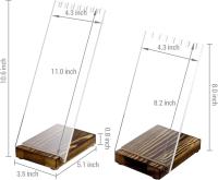 China Clear Acrylic Necklace Holder with Solid Wood Base Tabletop Jewelry Easel Stand Advantage for sale