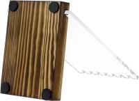 China Clear Acrylic Necklace Holder with Solid Wood Base Tabletop Jewelry Easel Stand Advantage for sale