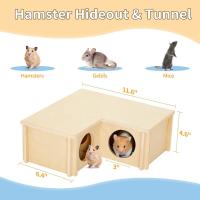 China Household Wooden Hamster House Multi-Chamber Hideout for Exploring Toys and More for sale