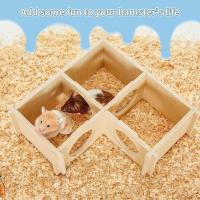 China Household Wooden Hamster House Multi-Chamber Hideout for Exploring Toys and More for sale