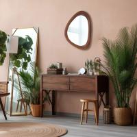 China Rustic Design Style Asymmetrical Mirror Set of 2 for Wall Decor in Hotel Home Bathroom for sale