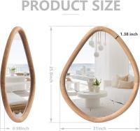 China Unique Varnished Wood Round Farmhouse Mirror for Modern Living Room and Bathroom for sale