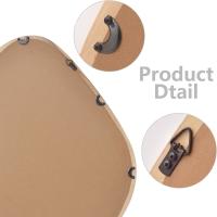 China Unique Varnished Wood Round Farmhouse Mirror for Modern Living Room and Bathroom for sale