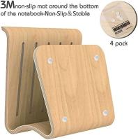 China Wooden Laptop Stand for MacBook Y Mail Packing Burned Printing Ventilated Bracket Dock for sale