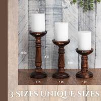 China Home Decoration Handmade Wooden Candle Stand Set for Wedding Party Handcrafted Design for sale