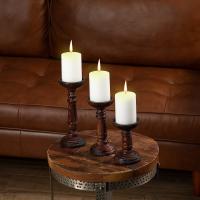 China Home Decoration Handmade Wooden Candle Stand Set for Wedding Party Handcrafted Design for sale