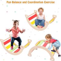 China Kids Toddler Indoor Gym Play Wooden Climbing Toys Triangle Folding Climbing Sliding for sale
