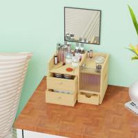 China Convenient and Compact Bamboo Wood Desktop Drawers Organizer for Cosmetic Storage for sale