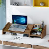 China PC Laptop Riser with Wooden Monitor Stand Multi-Angle Design and Custom Logo Desk Shelf Included for sale
