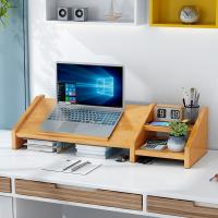 China PC Laptop Riser with Wooden Monitor Stand Multi-Angle Design and Custom Logo Desk Shelf Included for sale