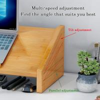 China PC Laptop Riser with Wooden Monitor Stand Multi-Angle Design and Custom Logo Desk Shelf Included for sale