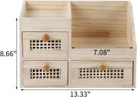 China Efficiently Organize Your Desk with 13.3x8.6inch Wooden Storage Box Mini Desk Organizer for sale