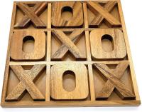 China Wooden XOXO Tic Tac Toe Board Game Ideal for Outdoor Decor and Men's Entertainment for sale