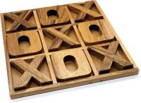 China Wooden XOXO Tic Tac Toe Board Game Ideal for Outdoor Decor and Men's Entertainment for sale