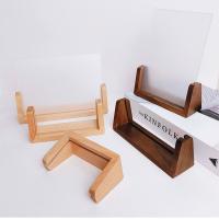 China Postcard Card Wood Base Desktop Calendar Stand for Home Office Hotel Restaurant Car Bar for sale