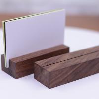 China Postcard Card Wood Base Desktop Calendar Stand for Home Office Hotel Restaurant Car Bar for sale