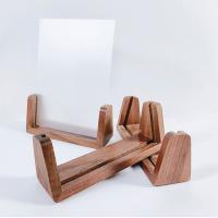 China Postcard Card Wood Base Desktop Calendar Stand for Home Office Hotel Restaurant Car Bar for sale